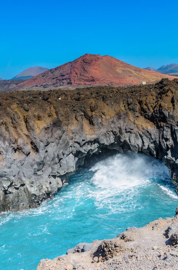 Lanzerote volcano stock image. Image of national, timanfaya - 89385659