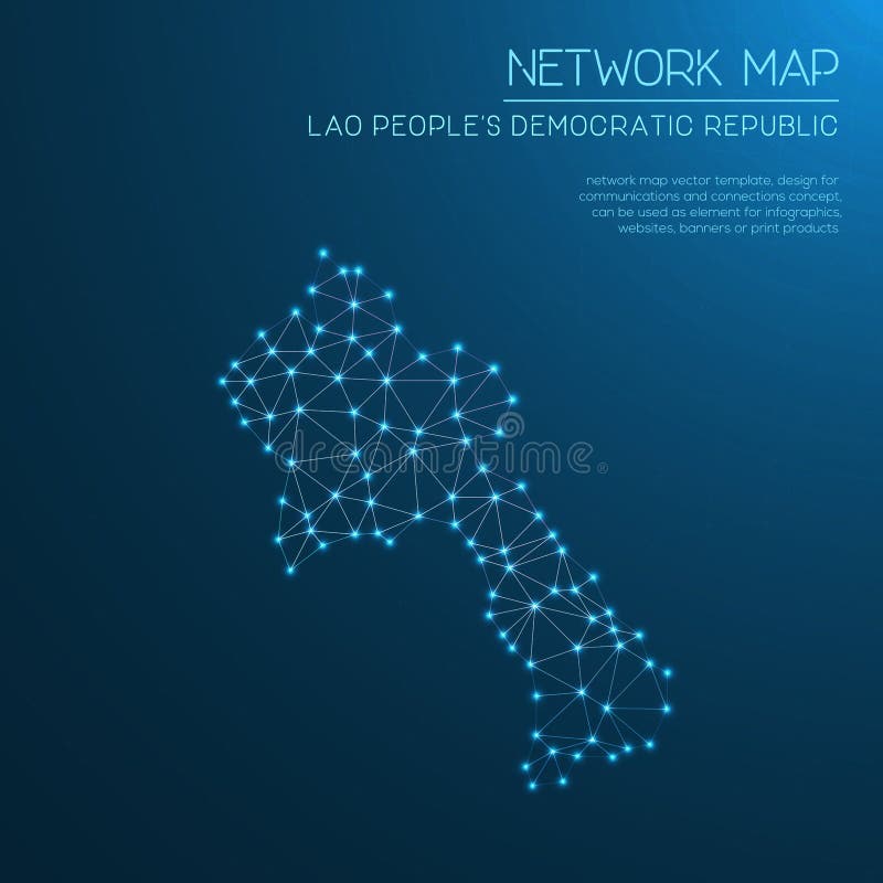 Laos Map Connections Network Design Stock Illustrations – 10 Laos Map ...
