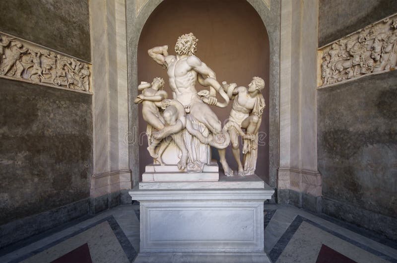 Laocoon et ses fils image stock éditorial. Image du noir - 38212269