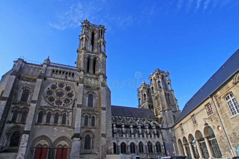 Laon Cathedral stock photo. Image of arch, stair, dame - 64180078