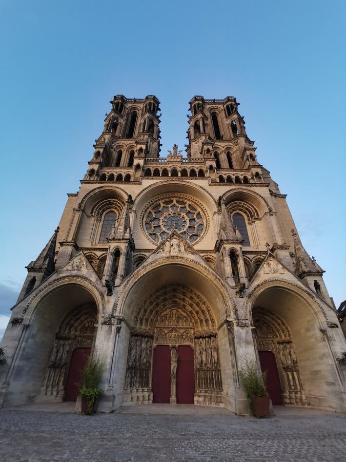 Laon Cathedral Picardy France Stock Image - Image of tower, building ...
