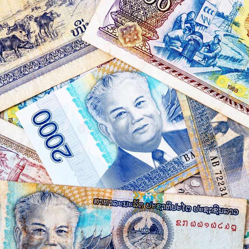 Laos money kip banknotes stock image. Image of money - 110003369