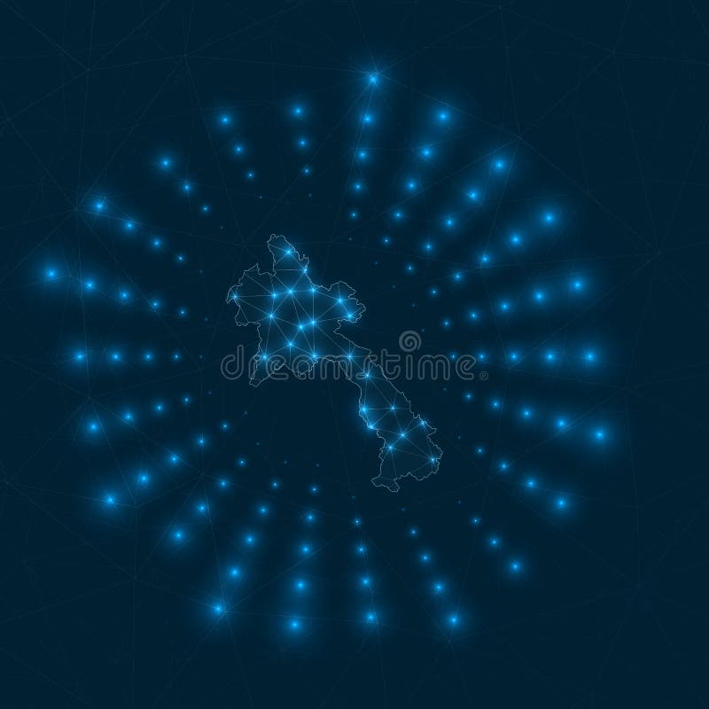 Laos Map Connections Network Design Stock Illustrations – 10 Laos Map ...