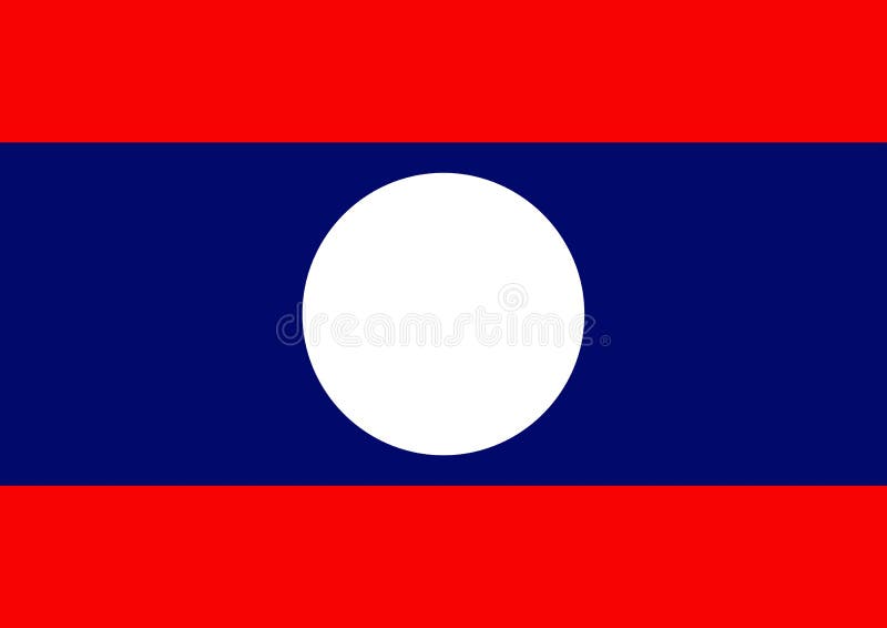 Laos Flag stock illustration. Illustration of icon, illustrated - 4777434