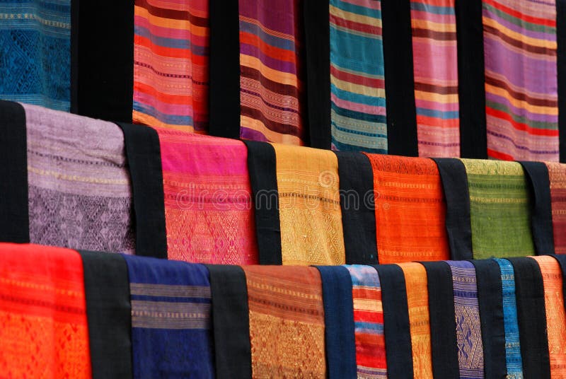 Laos Handmade Textile Pattern Stock Photo - Image of local, homemade ...