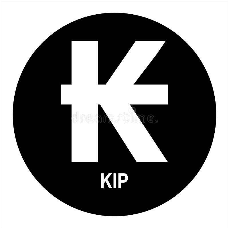 Laos kip currency symbol stock vector. Illustration of round - 385802010