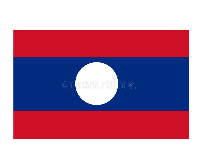 Laos Flag National Asia Emblem Symbol Icon Vector Stock Illustration ...