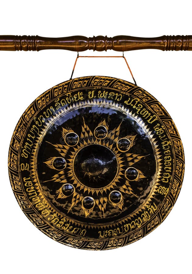 Isolated Thai native gong stock image. Image of gong - 57364133
