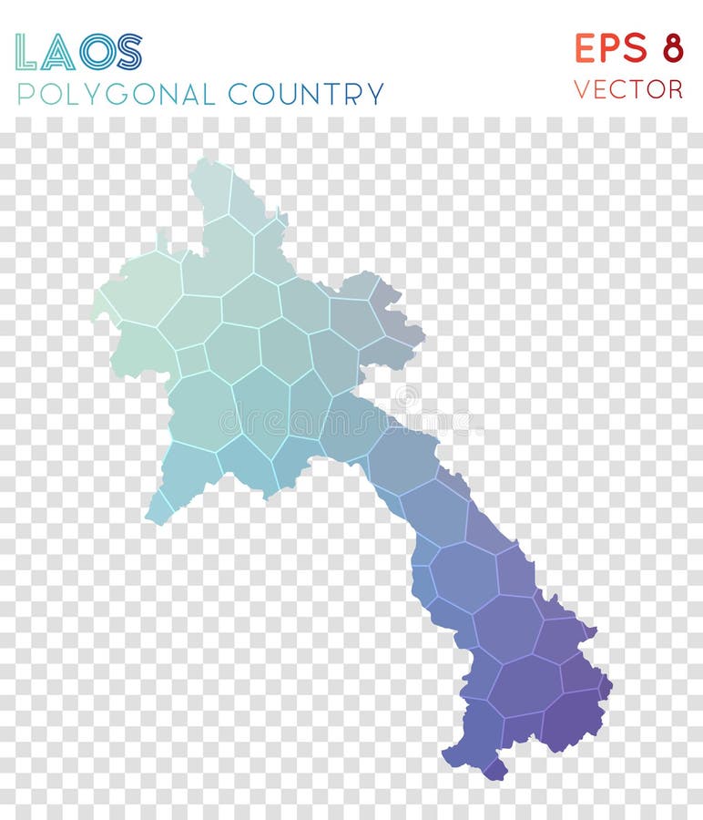 Map of Laos, Polygonal Mesh Line Map Stock Illustration - Illustration ... Map of Laos, Polygonal Mesh Line Map Stock Illustration - Illustration ...