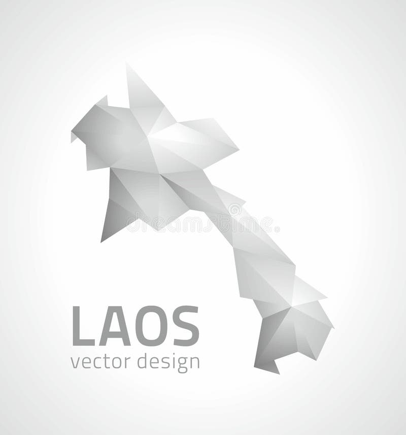 Map of Laos, Polygonal Mesh Line Map Stock Illustration - Illustration ... Map of Laos, Polygonal Mesh Line Map Stock Illustration - Illustration ...