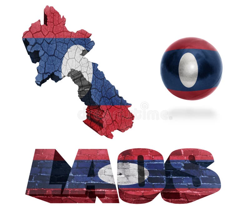 Laos Symbols stock illustration. Illustration of background - 100347492