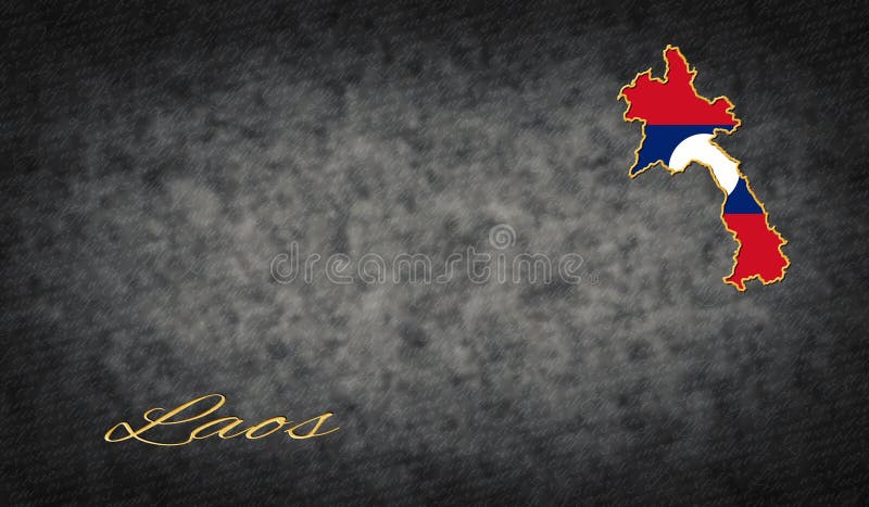 Laos Symbols, Map of Laos stock image. Image of flag - 338528741
