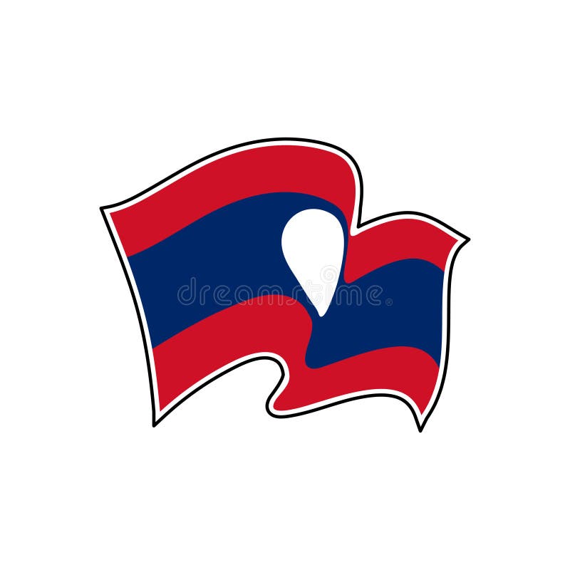 Laos Vector Flag. National Symbol of Laos Stock Vector - Illustration ...