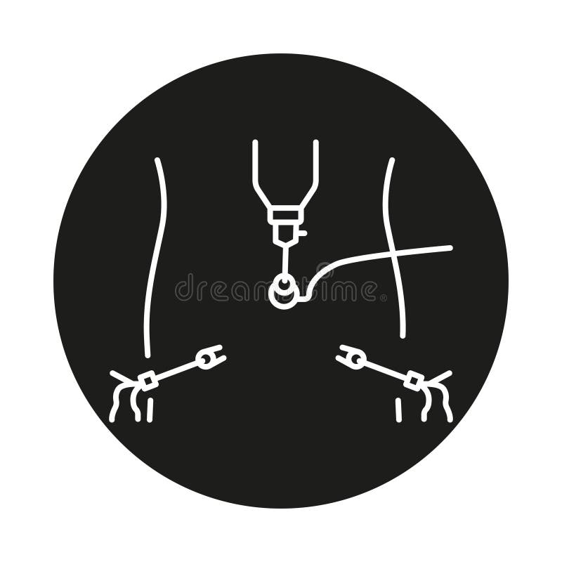 Laparoscopy Line Black Icon Stock Vector - Illustration of line ...