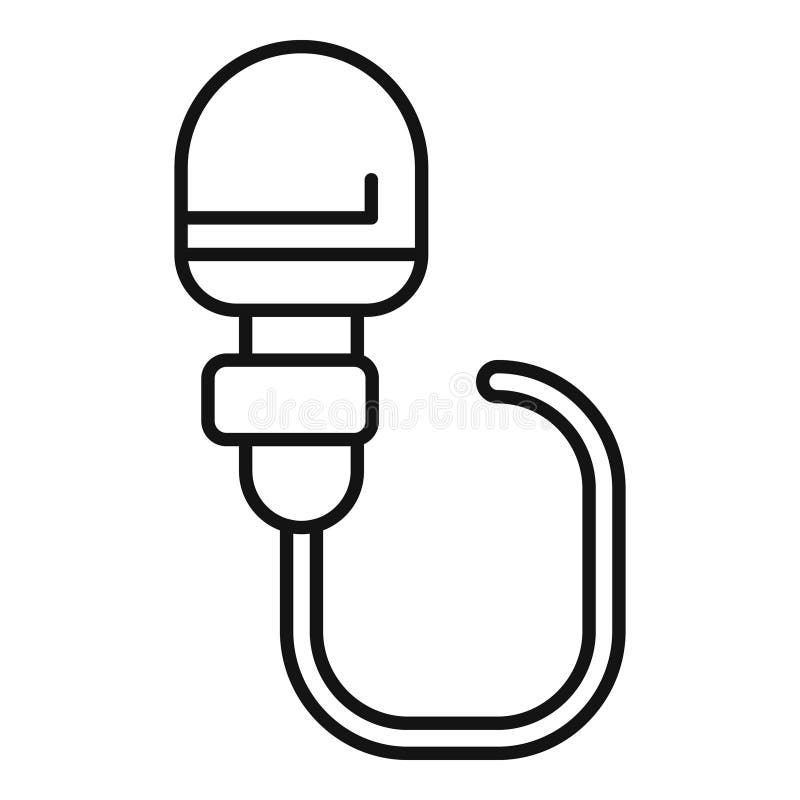 Lapel Microphone Icon for Broadcasting or Reporting Stock Vector ...