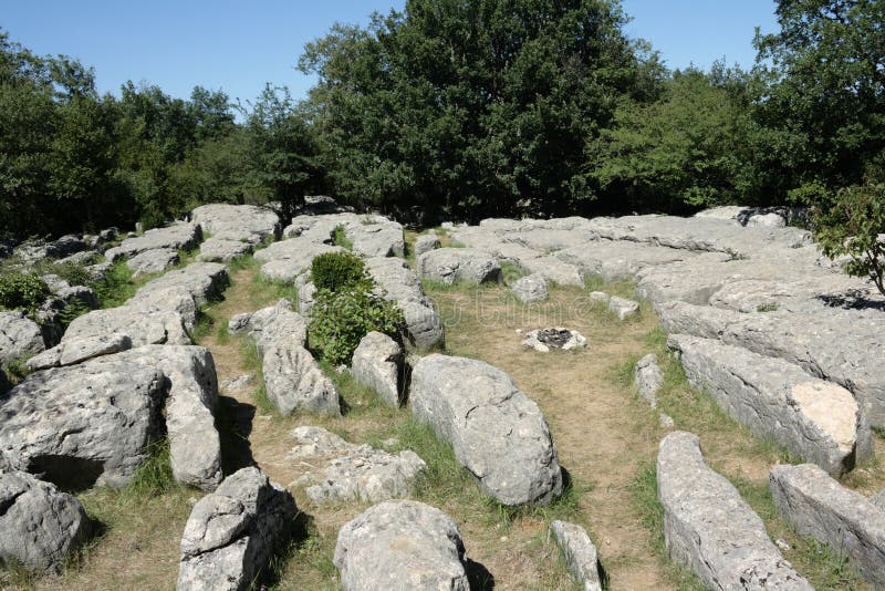 Lapies in Pyrenees stock image. Image of languedoc, geology - 27124137