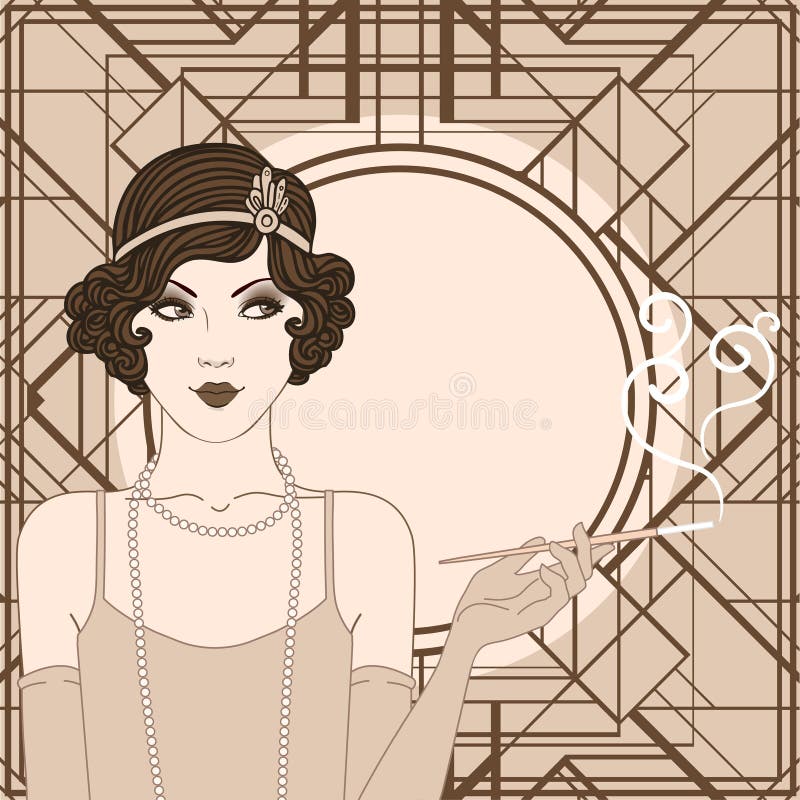 Lapper Girl: Retro Party Invitation Design Stock Vector - Illustration ...