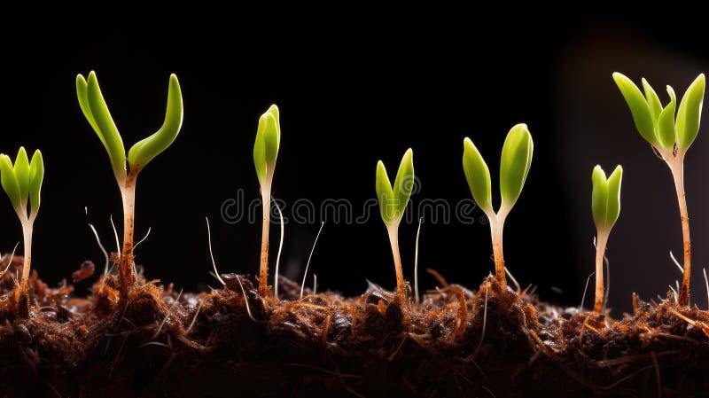 Lapse plant growth stock illustration. Illustration of seed - 374973440