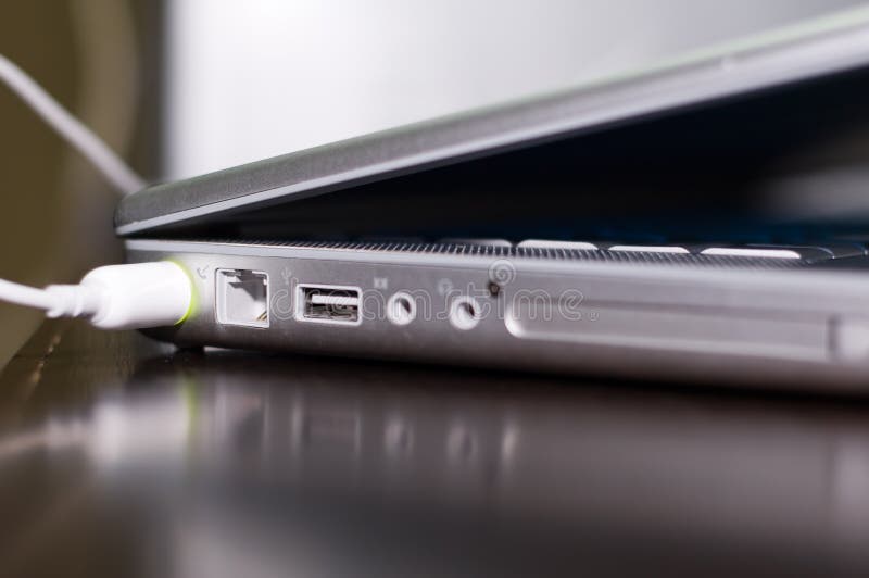 Laptop connections detail stock image. Image of stylish - 1807969