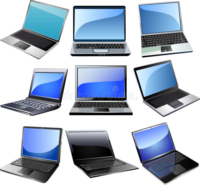 Laptop, vector. stock vector. Illustration of equipment - 14695789