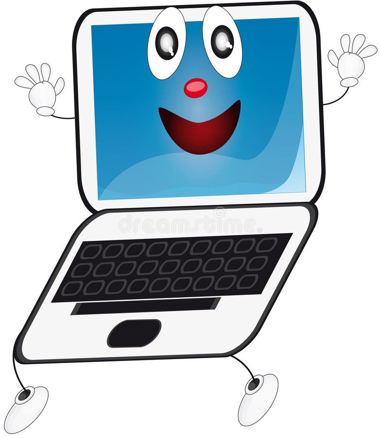 Cute computer stock vector. Illustration of business, hardware - 5814716