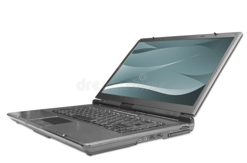 Distortion Laptop at the Left 2 Stock Image - Image of blank, monitor ...