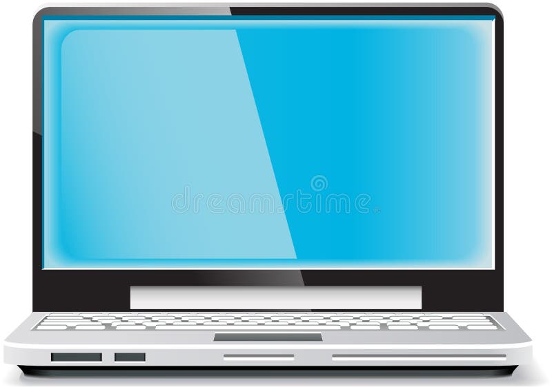 Laptop stock vector. Illustration of notebook, glossy - 31779869