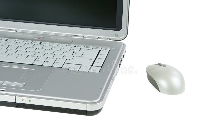 White Laptop Showing White Keyboard Stock Photo - Image of electrical ...