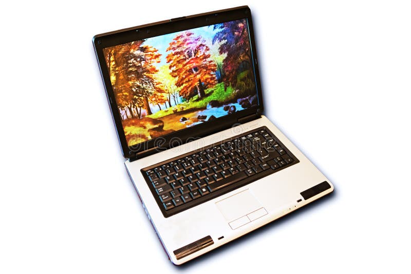 Laptop computer stock image. Image of impact, instant - 7106955