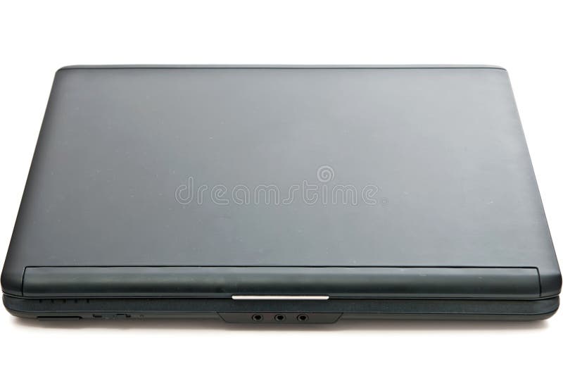 Laptop back view stock image. Image of mobile, information - 15662763