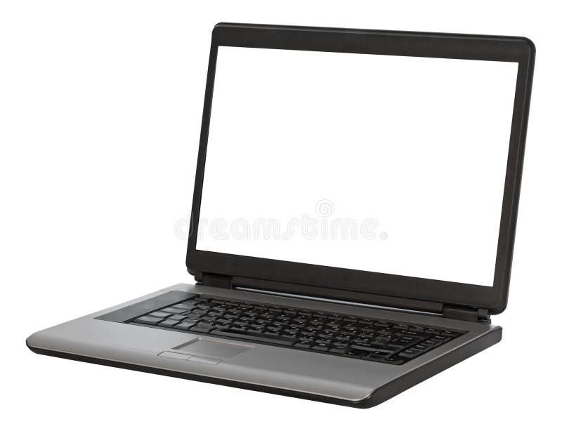 Open laptop rear view stock image. Image of equipment - 26912623