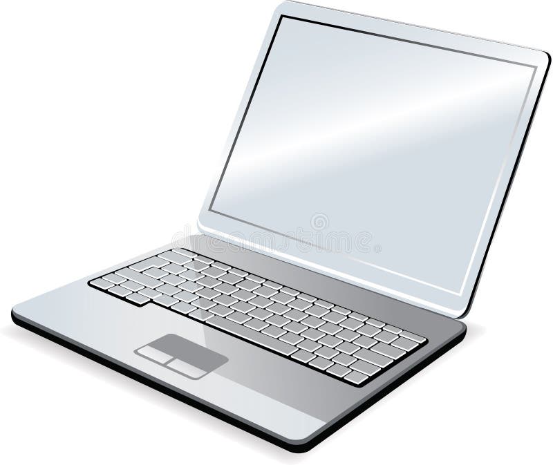 Laptop stock vector. Illustration of communication, notebook - 29296491