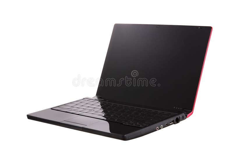 Red HP laptop editorial stock image. Image of used, work - 121448539