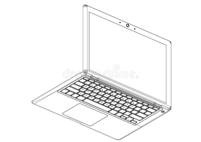 Laptop Blueprint Technology Background Stock Illustrations – 519 Laptop ...