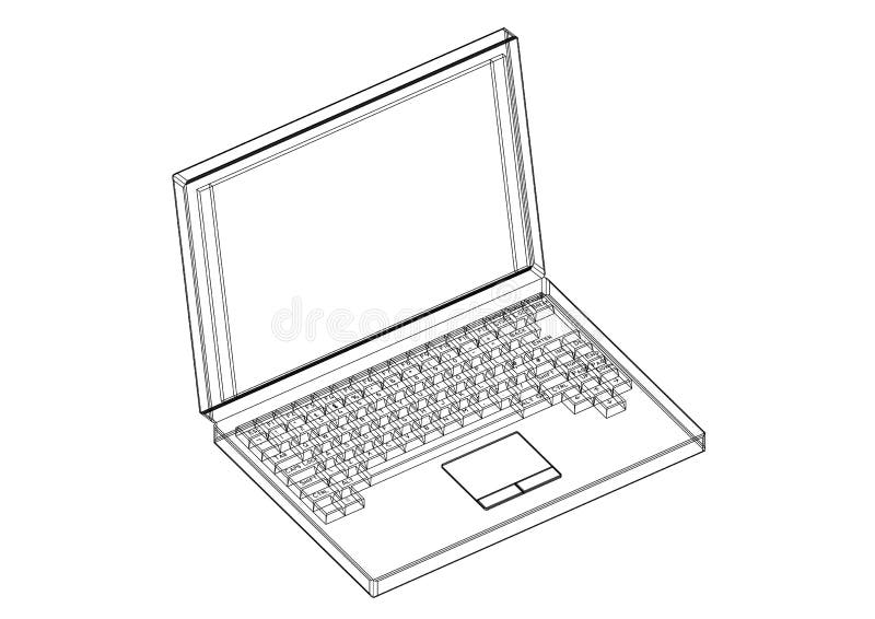 Laptop Blueprint Technology Background Stock Illustrations – 519 Laptop ...