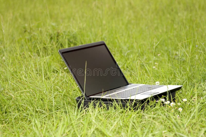 Laptop stock photo. Image of technology, outdoor, field - 5136410