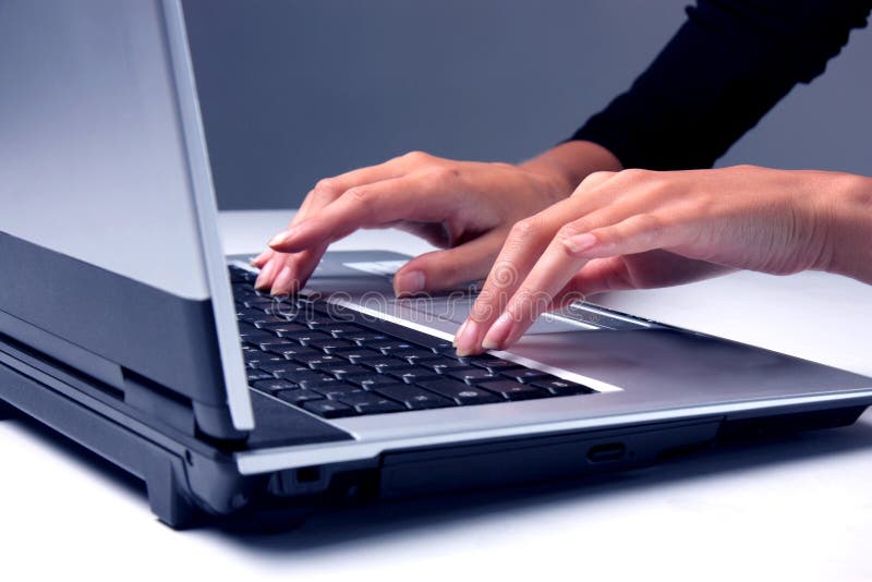 Laptop stock photo. Image of write, field, countryside - 5241824