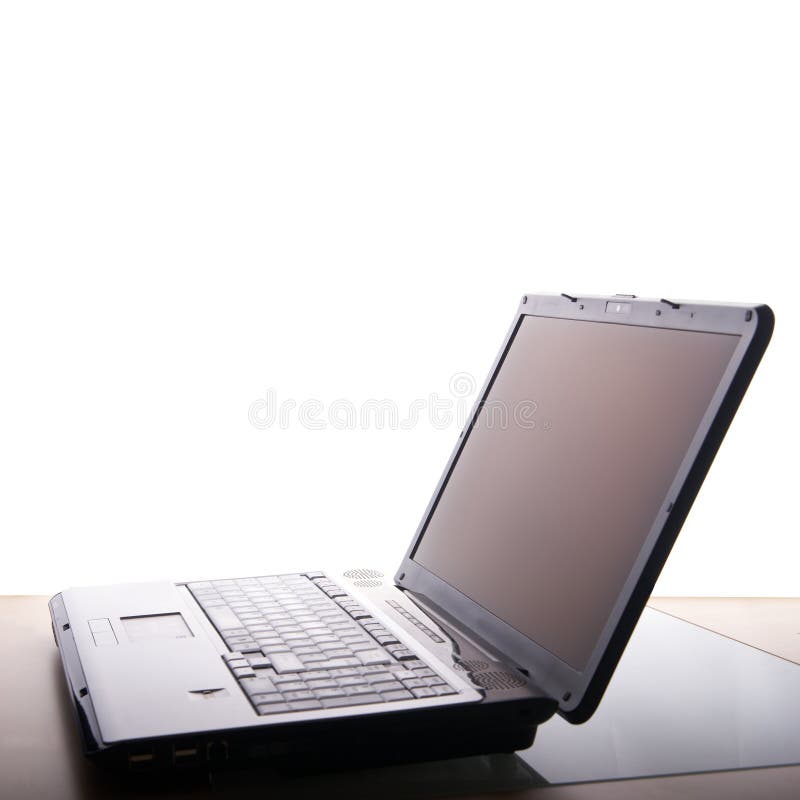 Desktop Set-Up stock image. Image of desk, glass, hardware - 238983