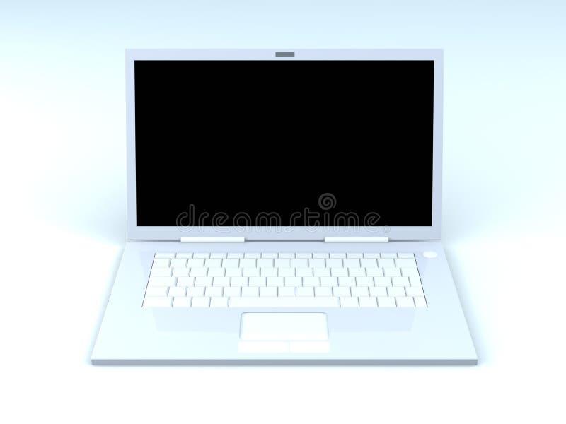 Generic laptop stock illustration. Illustration of render - 886182