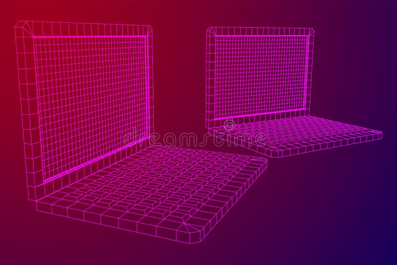 Laptop Abstract Mesh Background Vector Stock Vector - Illustration of ...