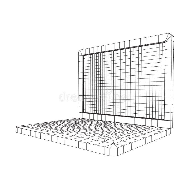 Laptop Abstract Mesh Background Vector Stock Vector - Illustration of ...