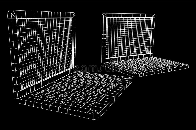 Laptop Abstract Mesh Background Vector Stock Vector - Illustration of ...