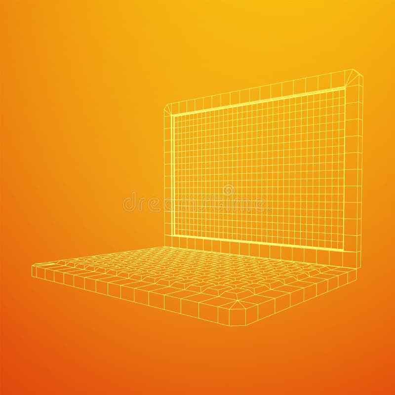 Laptop Abstract Mesh Background Vector Stock Vector - Illustration of ...