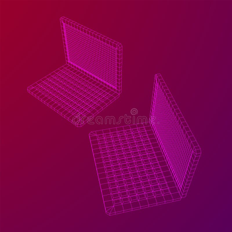 Laptop Abstract Mesh Background Vector Stock Vector - Illustration of ...