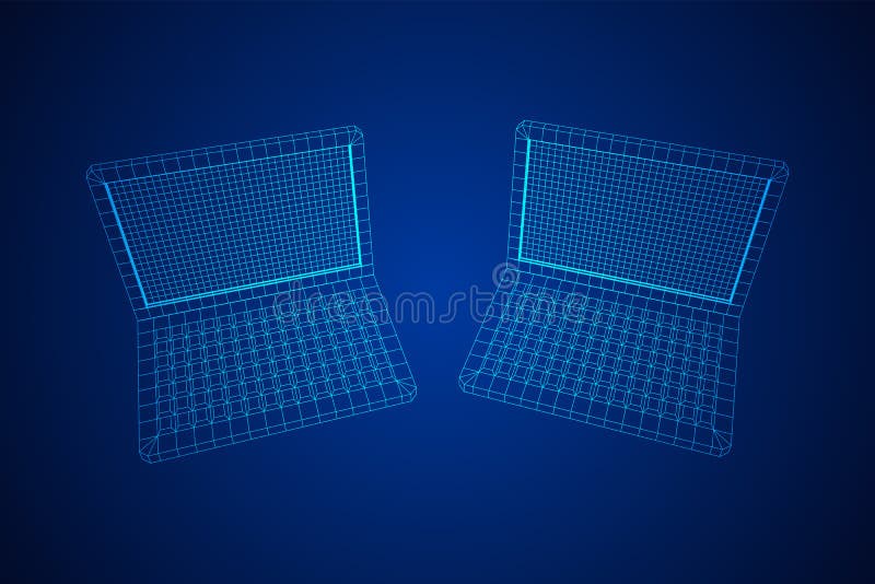 Laptop Abstract Mesh Background Vector Stock Vector - Illustration of ...