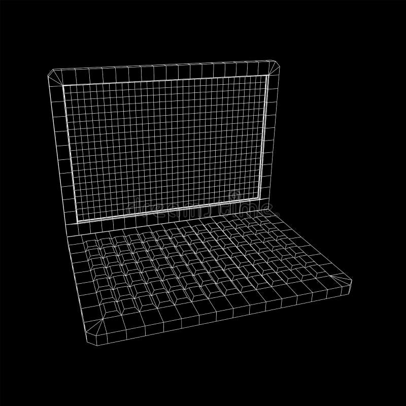 Laptop Abstract Mesh Background Vector Stock Vector - Illustration of ...