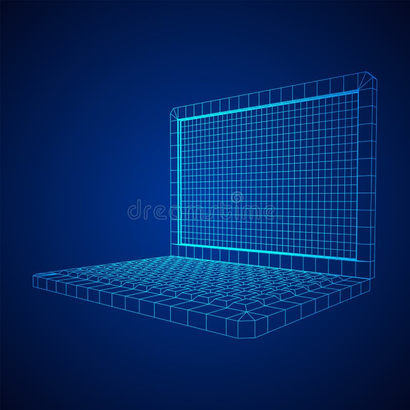 Laptop Abstract Mesh Background Vector Stock Vector - Illustration of ...