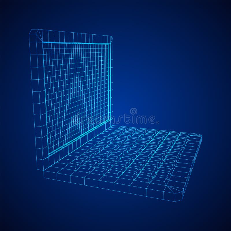 Laptop Abstract Mesh Background Vector Stock Vector - Illustration of ...