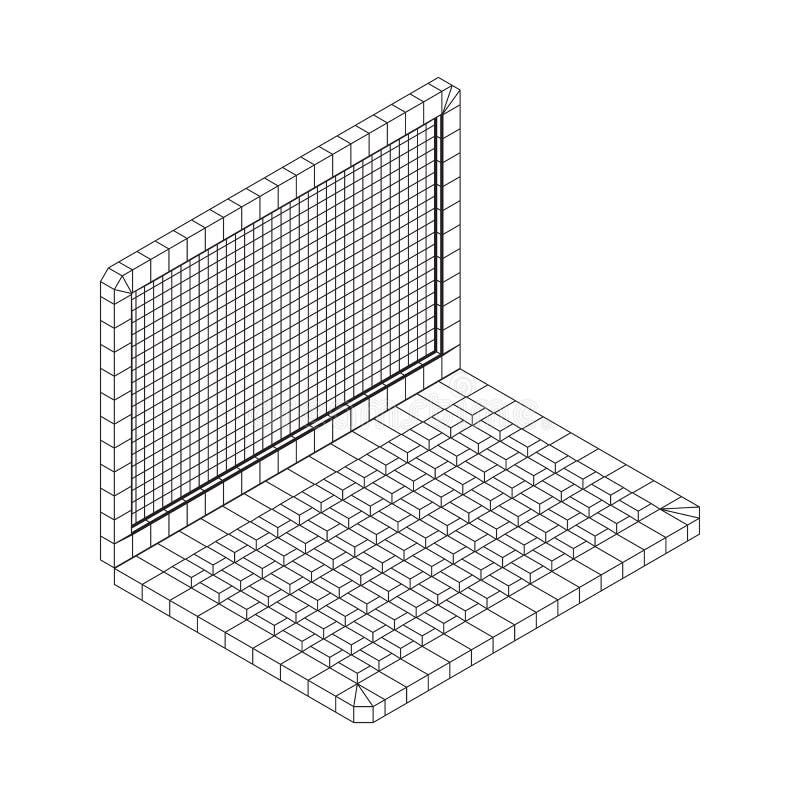 Laptop Abstract Mesh Background Vector Stock Vector - Illustration of ...