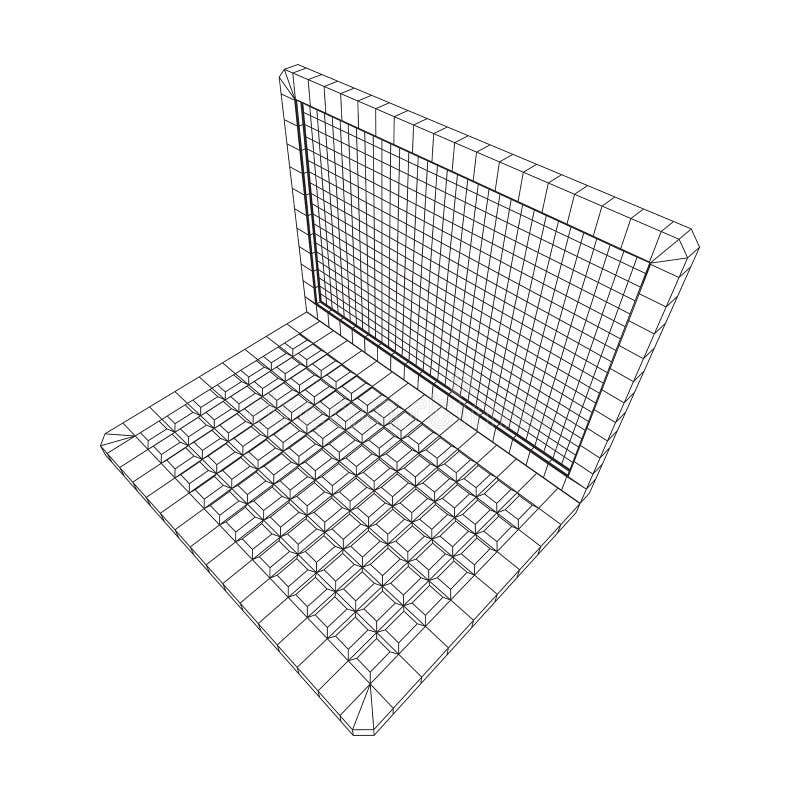 Laptop Abstract Mesh Background Vector Stock Vector - Illustration of ...